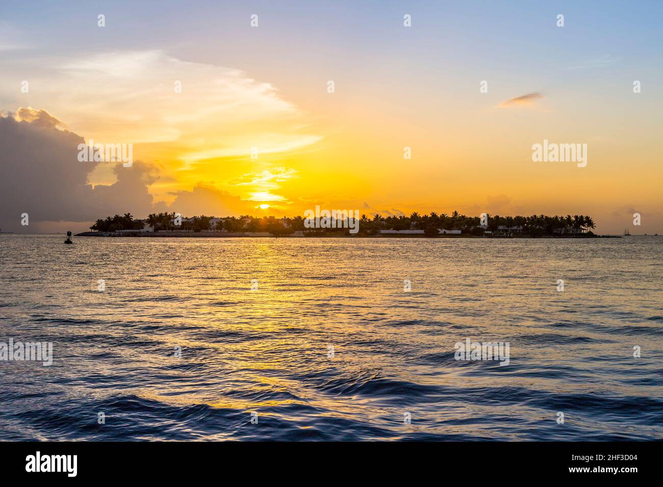 Sunset at Key West at Mallory sunset point Stock Photo - Alamy
