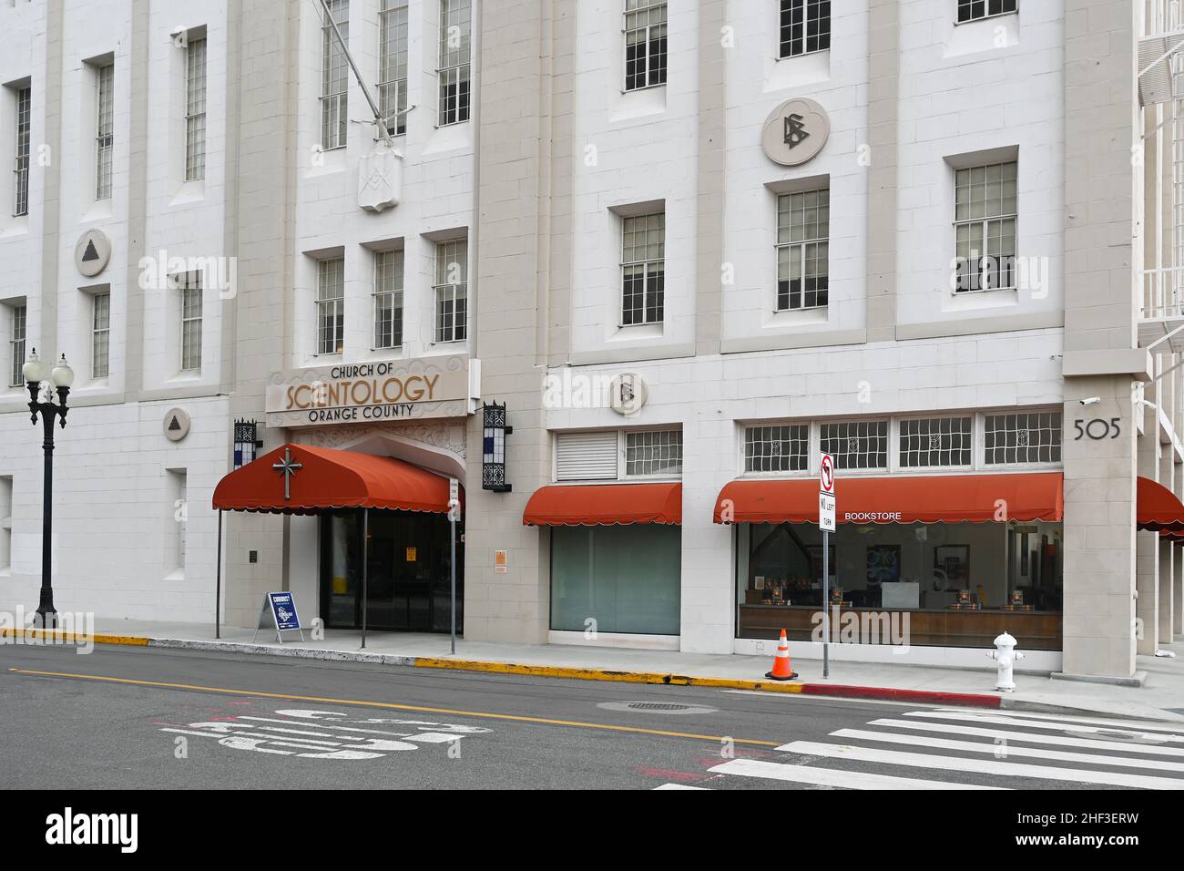 SANTA ANA, CALIFORNIA - 10 JAN 2022: The Church of Scientology building ...