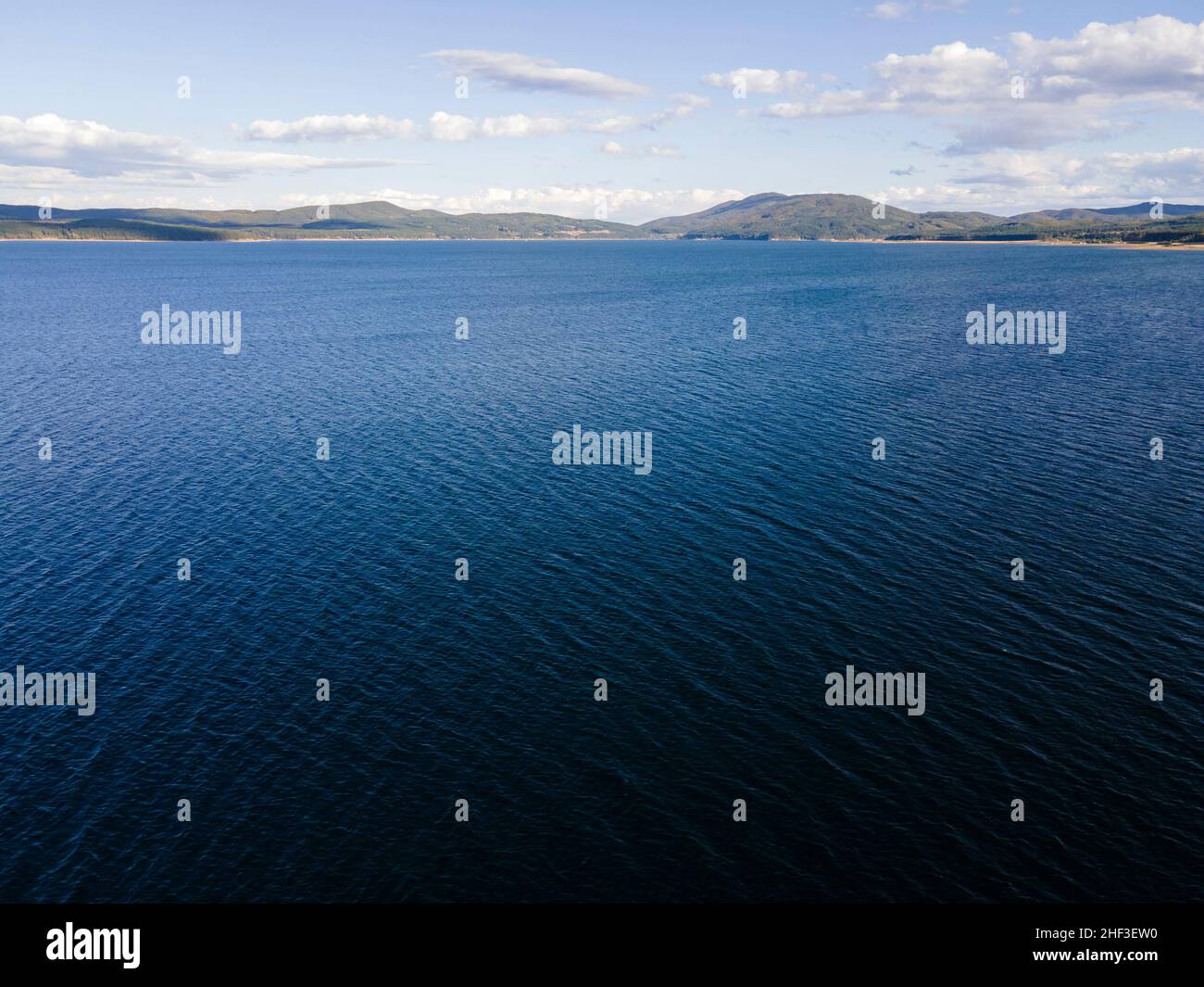 Amazing Aerial view of Iskar Reservoir near city of Sofia, Bulgaria ...