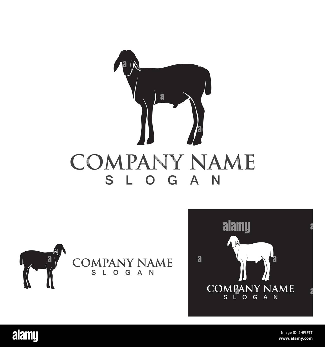 Goat Logo Template vector icon illustration design Stock Vector Image ...