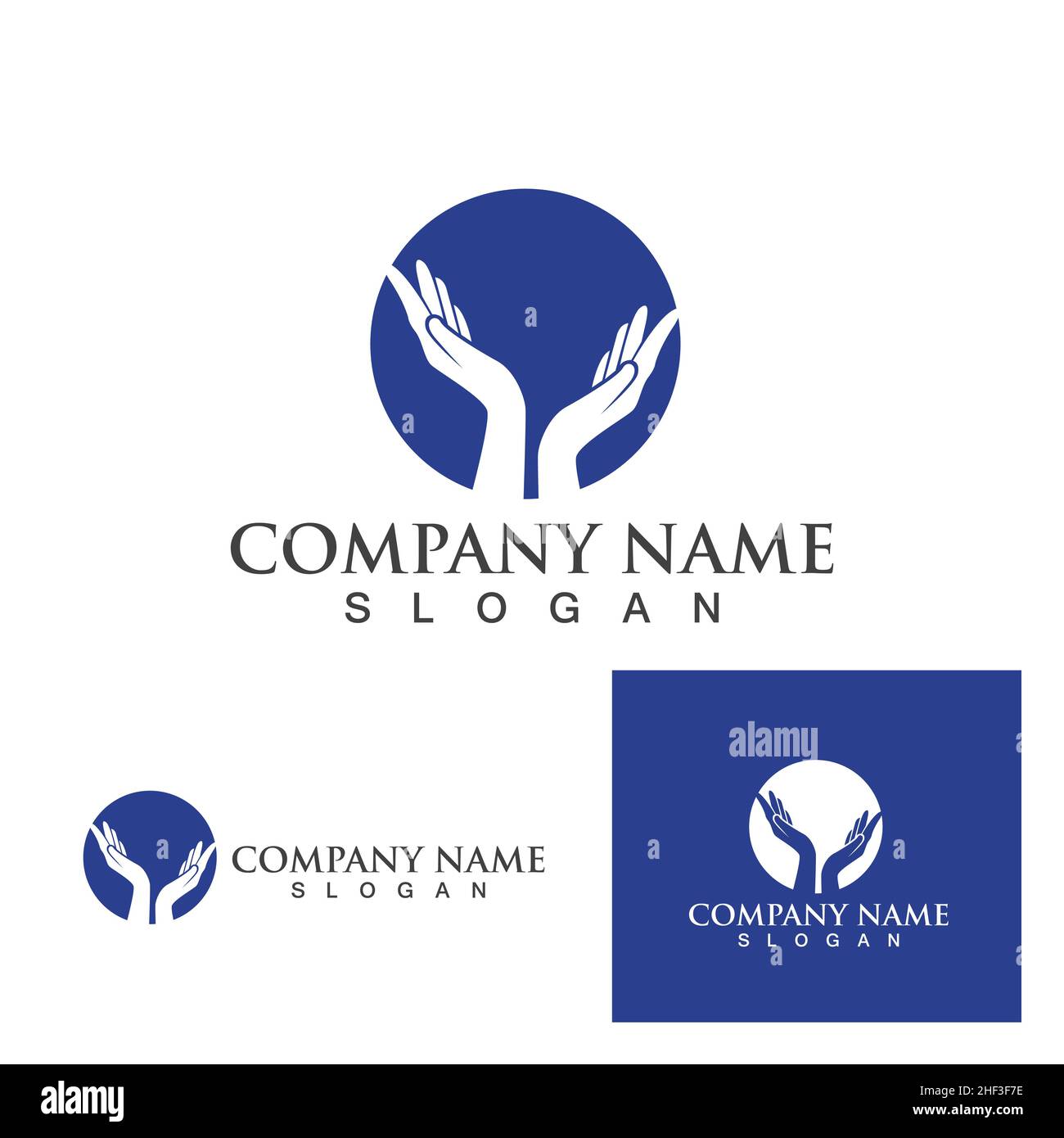 Hand logo and symbols template icons Stock Vector Image & Art - Alamy