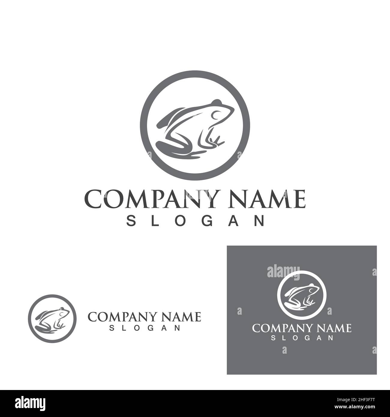 frog green symbols logo and template icons app Stock Vector Image & Art ...