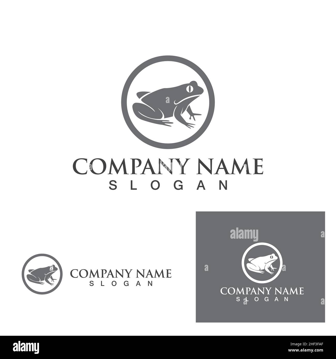 frog green symbols logo and template icons app Stock Vector Image & Art ...