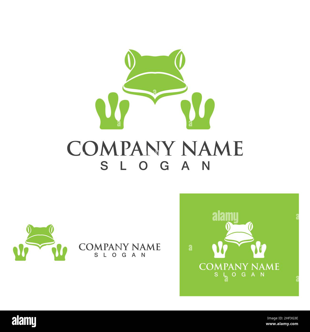 frog green symbols logo and template icons app Stock Vector Image & Art ...