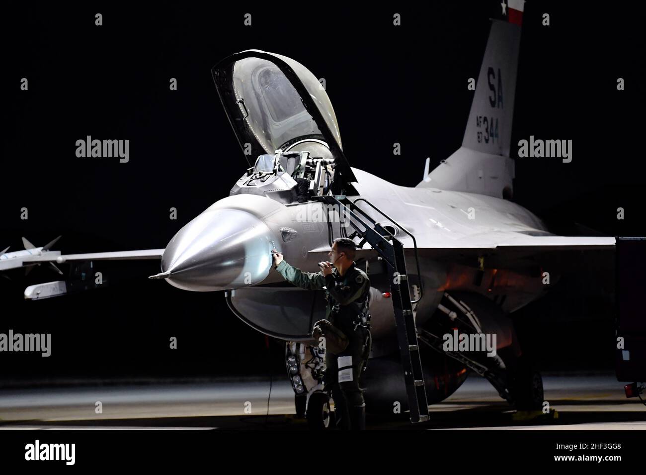 Maj. Thomas Werner, an Air National Guard F-16 pilot assigned to the ...