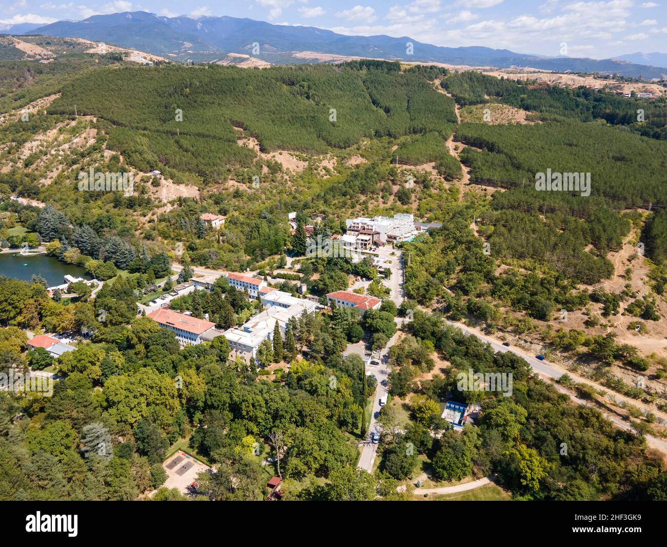 Amazing Aerial view of town of Sandanski, Bulgaria Stock Photo - Alamy