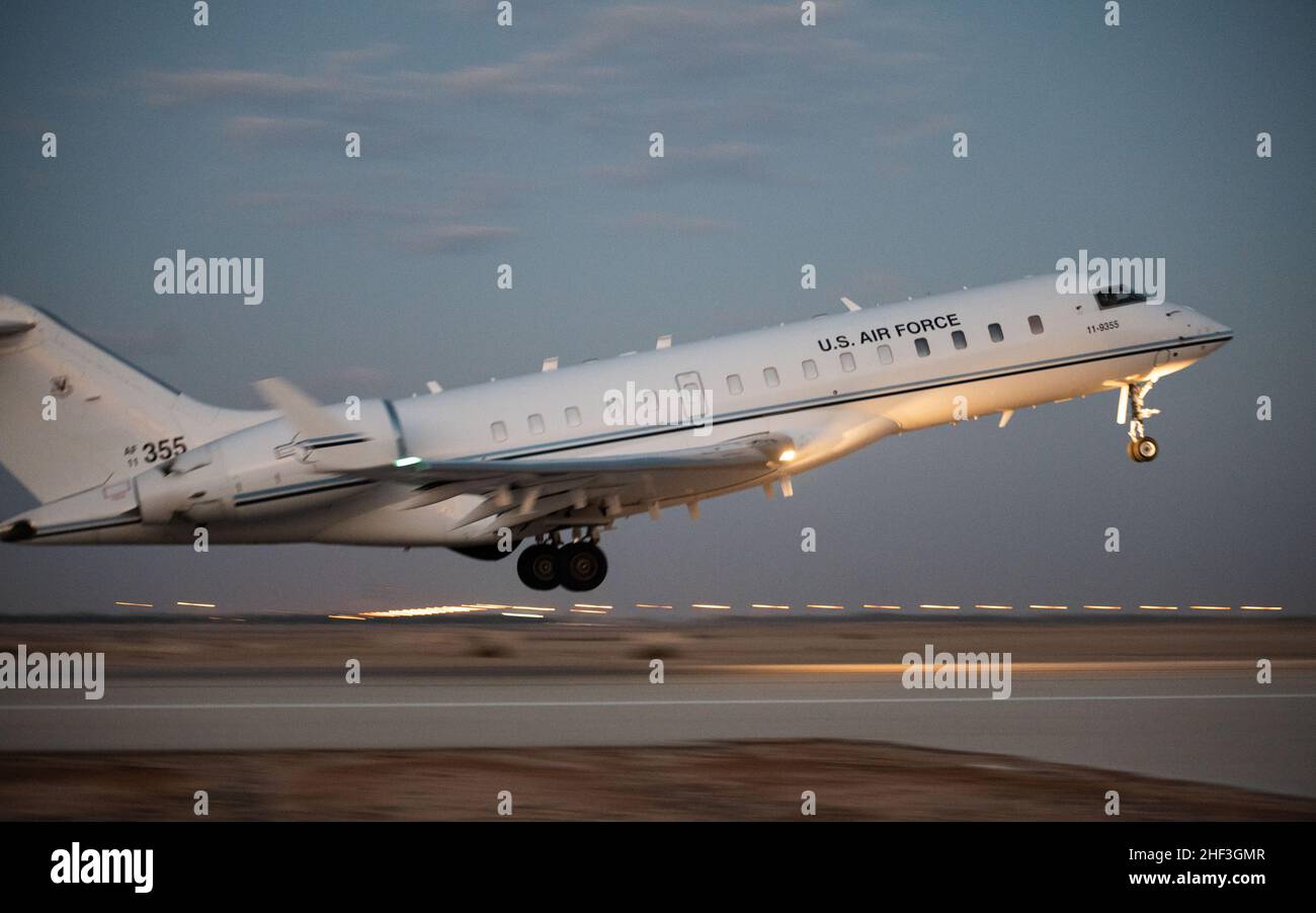 A U.S. Air Force E-11A Battlefield Airborne Communications Node (BACN ...