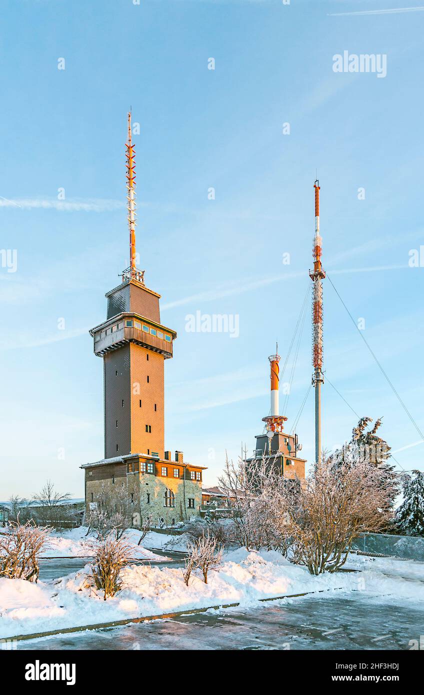 Mount Grosser Feldberg, highest peak of the german Taunus mountains ...