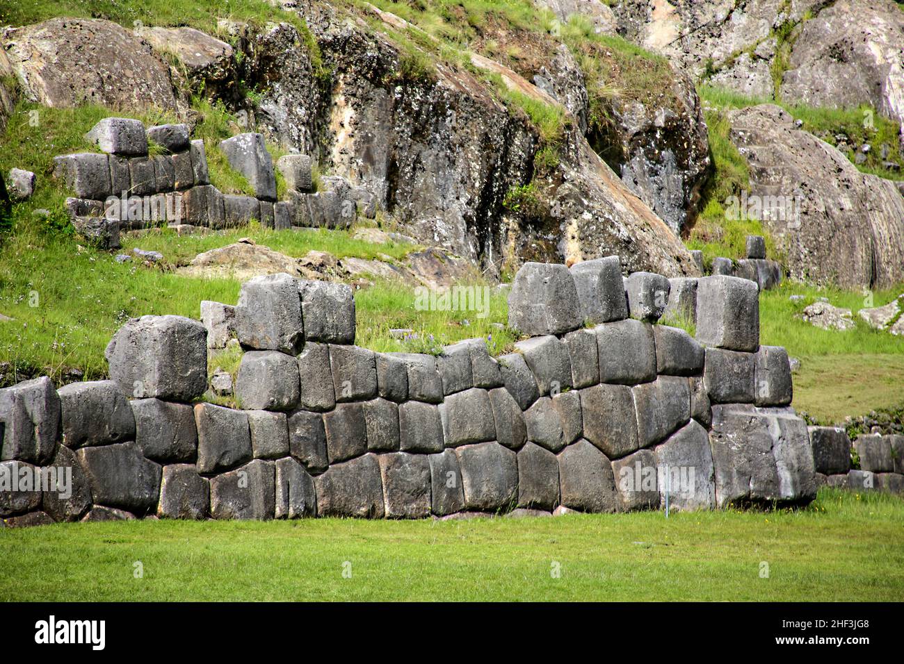 sacsayhuaman walls, ancient inca fortress near Cuzco, Peru Stock Photo ...