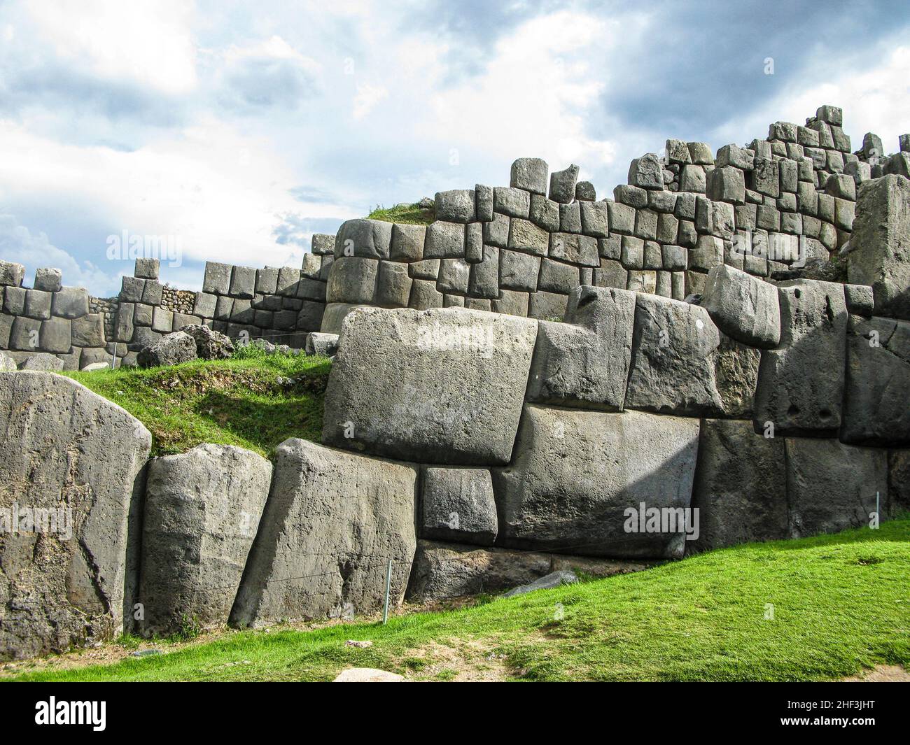 Sacsayhuaman, Incas ruins in the peruvian Andes at Cuzco Peru Stock ...