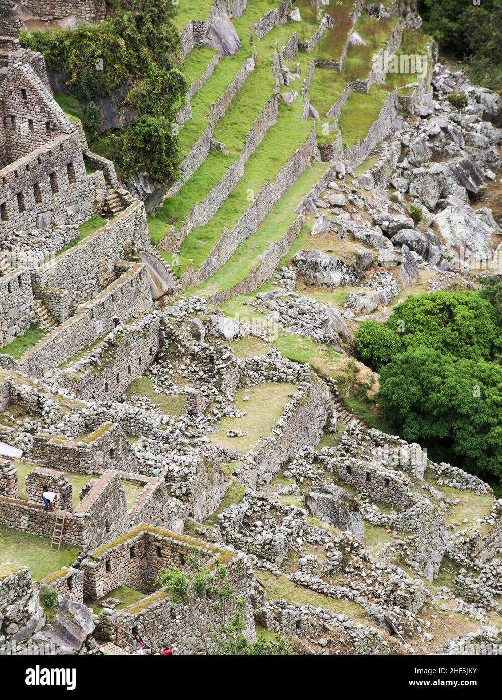 Beautiful hidden city Machu Picchu in Peru Stock Photo - Alamy