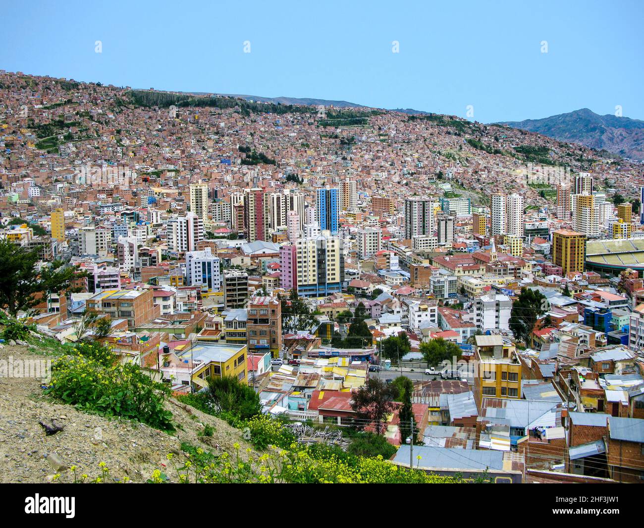 Capital of Bolivia - La Paz, View on the suburbs from the sightseeing ...