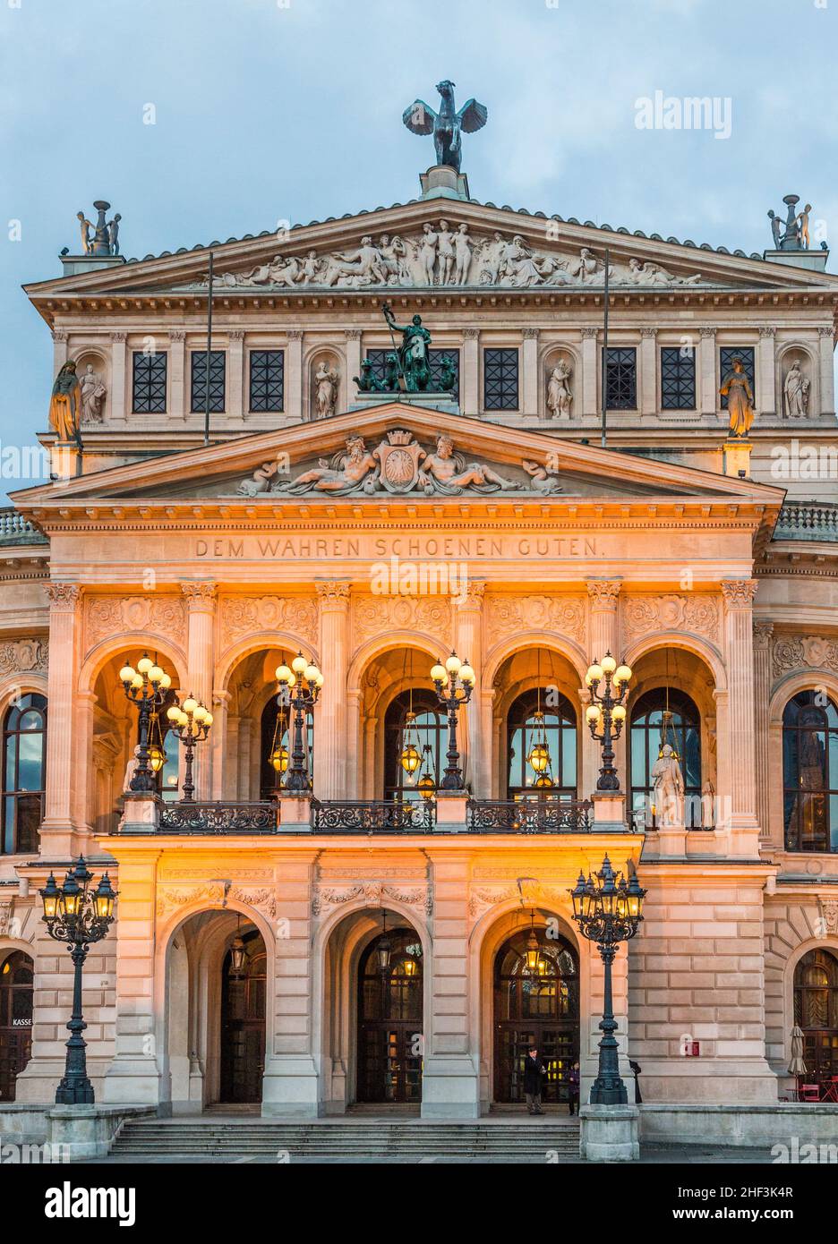 famous Alte Oper in Frankfurt - Night view Stock Photo - Alamy