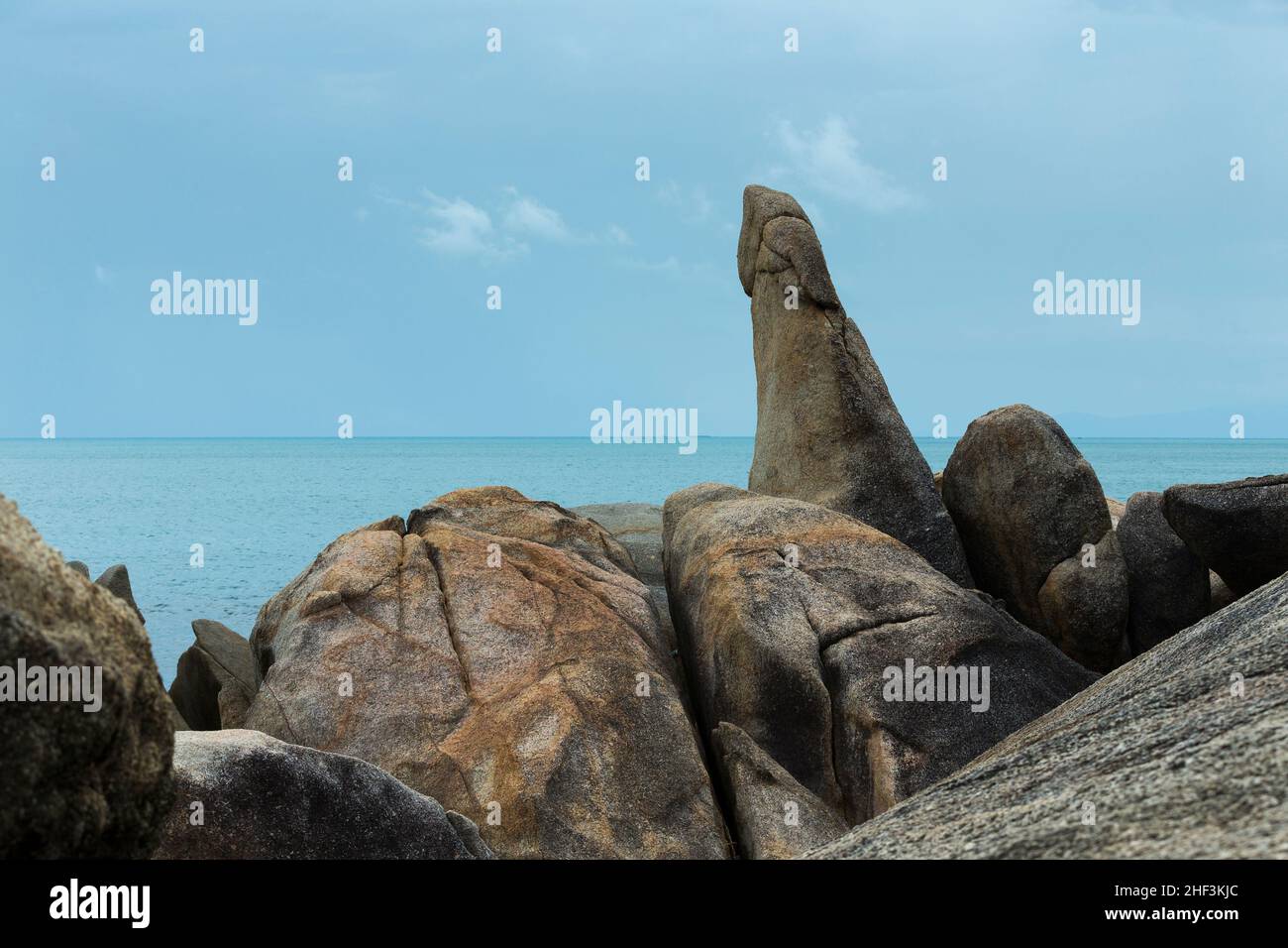 Landscape view of Koh Samui’s grandfather rock, Koh Samui, Thailand ...