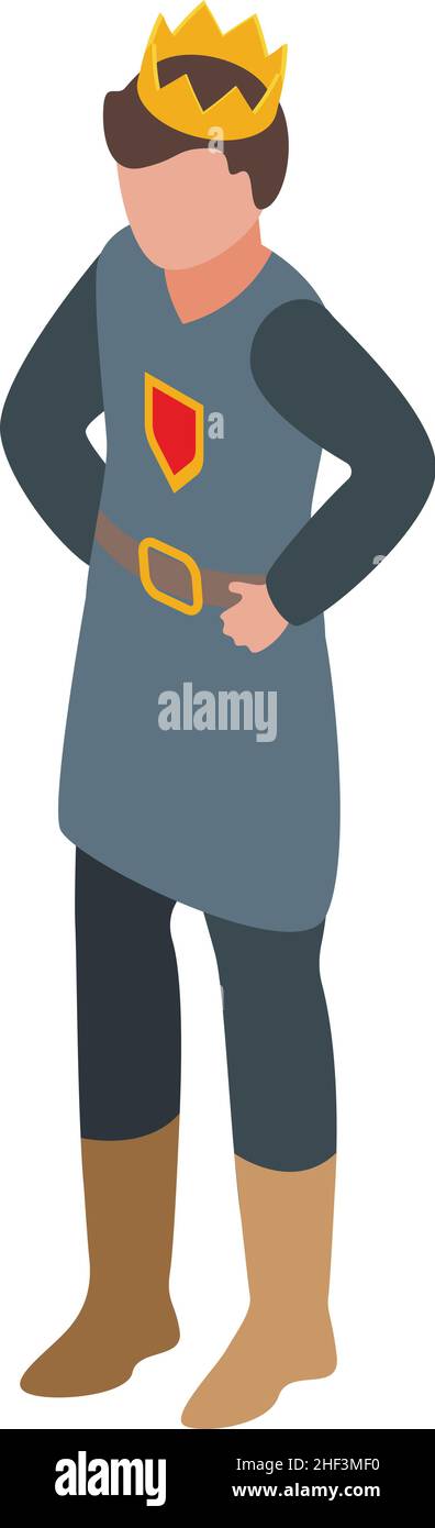 Medieval king icon isometric vector. Castle knight. Story history Stock ...