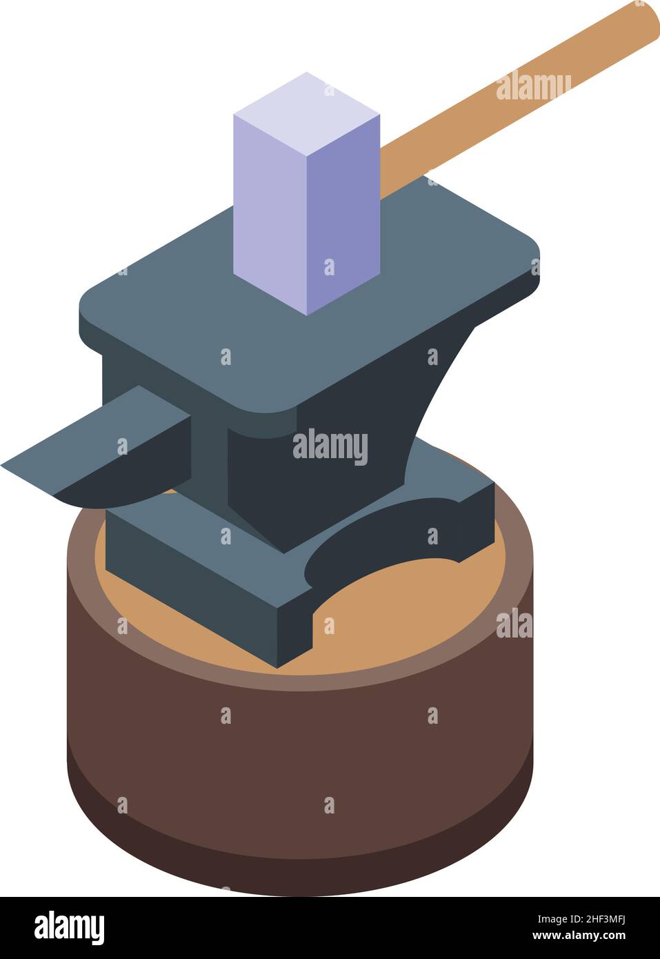 Medieval blacksmith tools icon isometric vector. Age story. Castle king ...