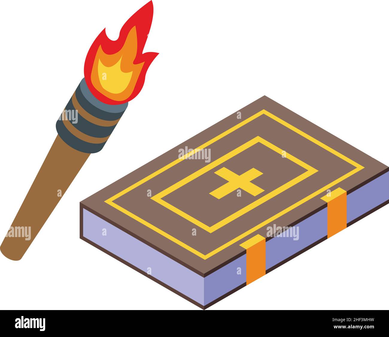 Medieval holy book icon isometric vector. Medieval people. Age story ...
