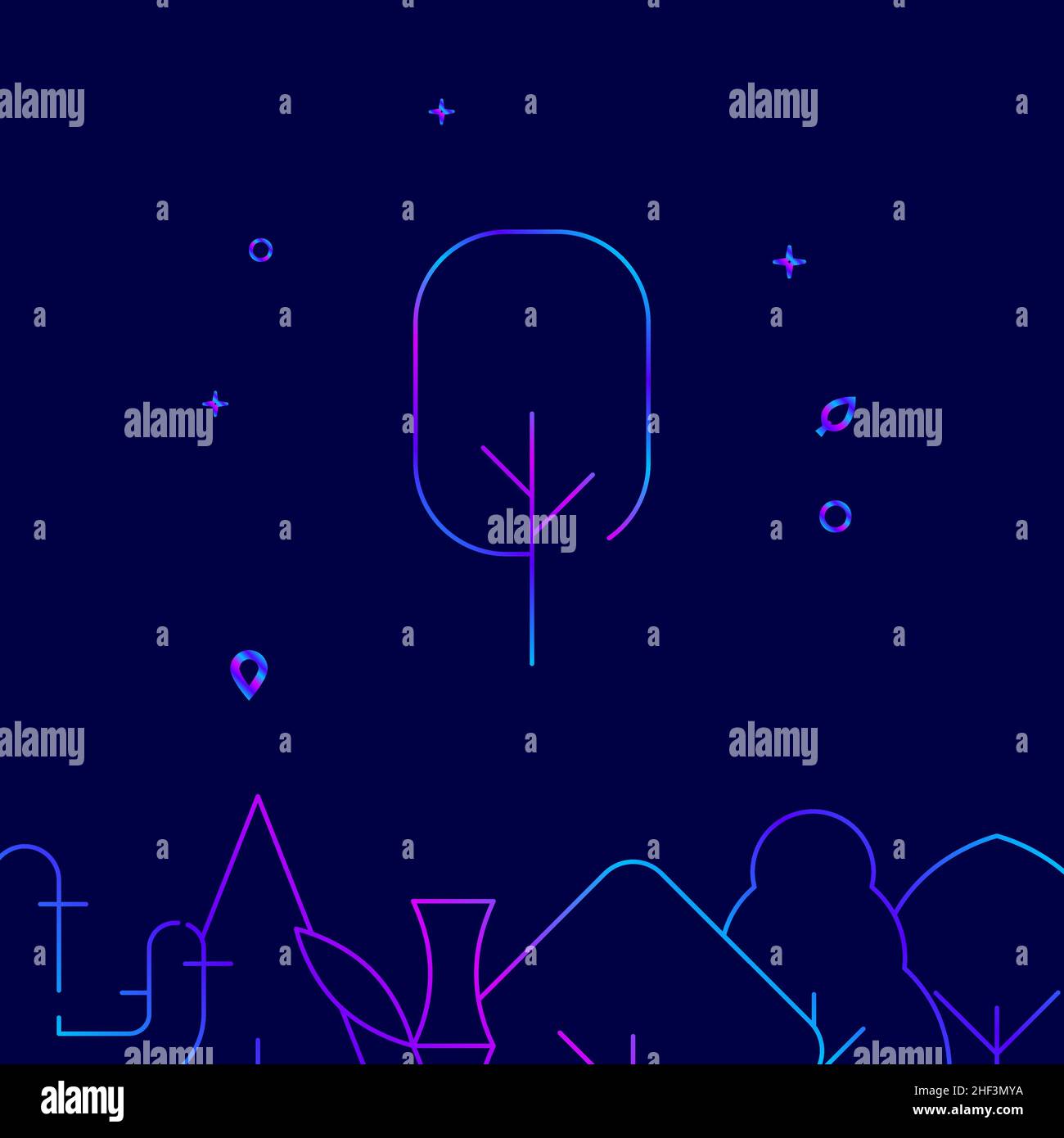 Rounded tree logo hi-res stock photography and images - Alamy