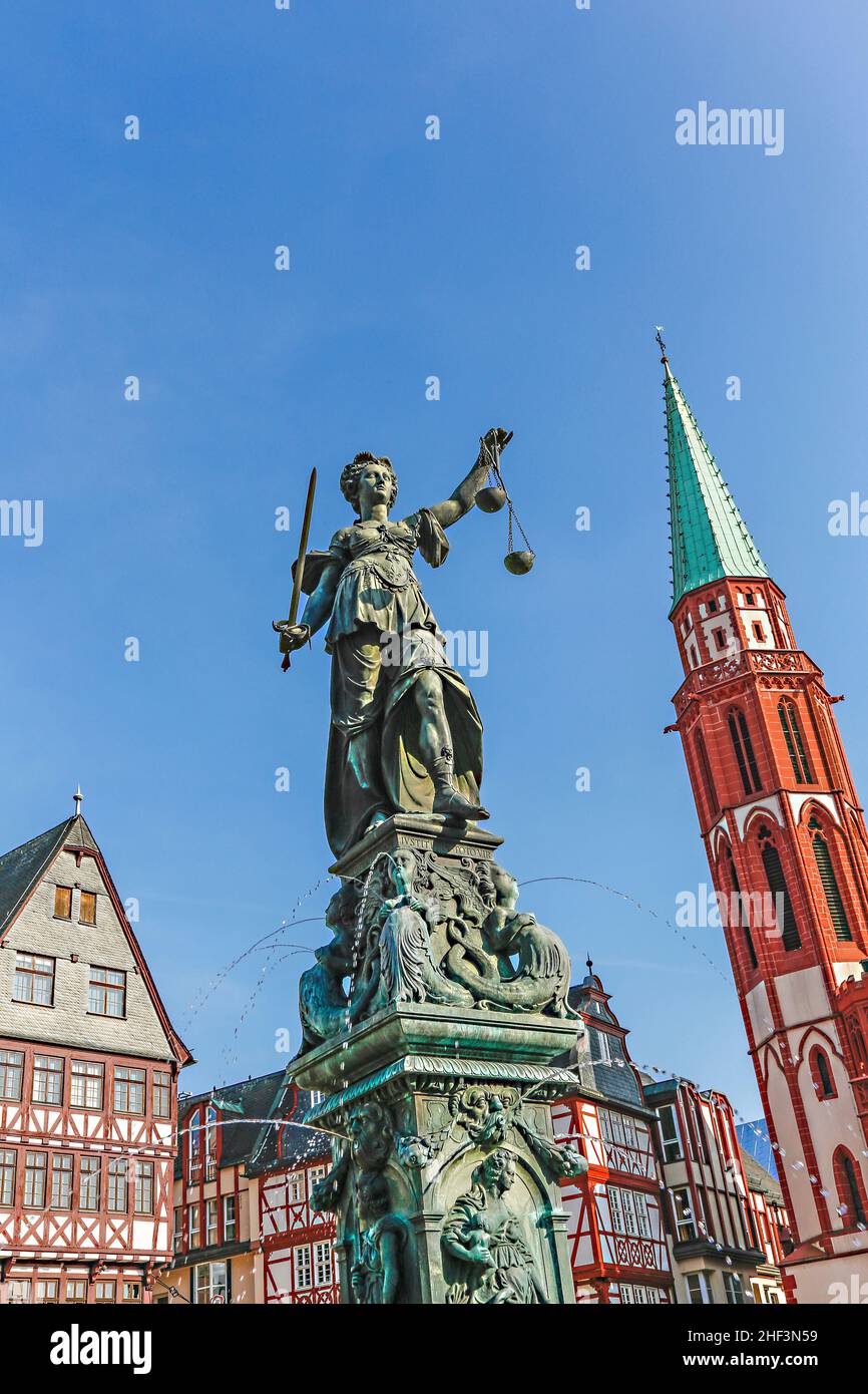 statue of Lady Justice (Justitia) in Frankfurt, Germany Stock Photo - Alamy