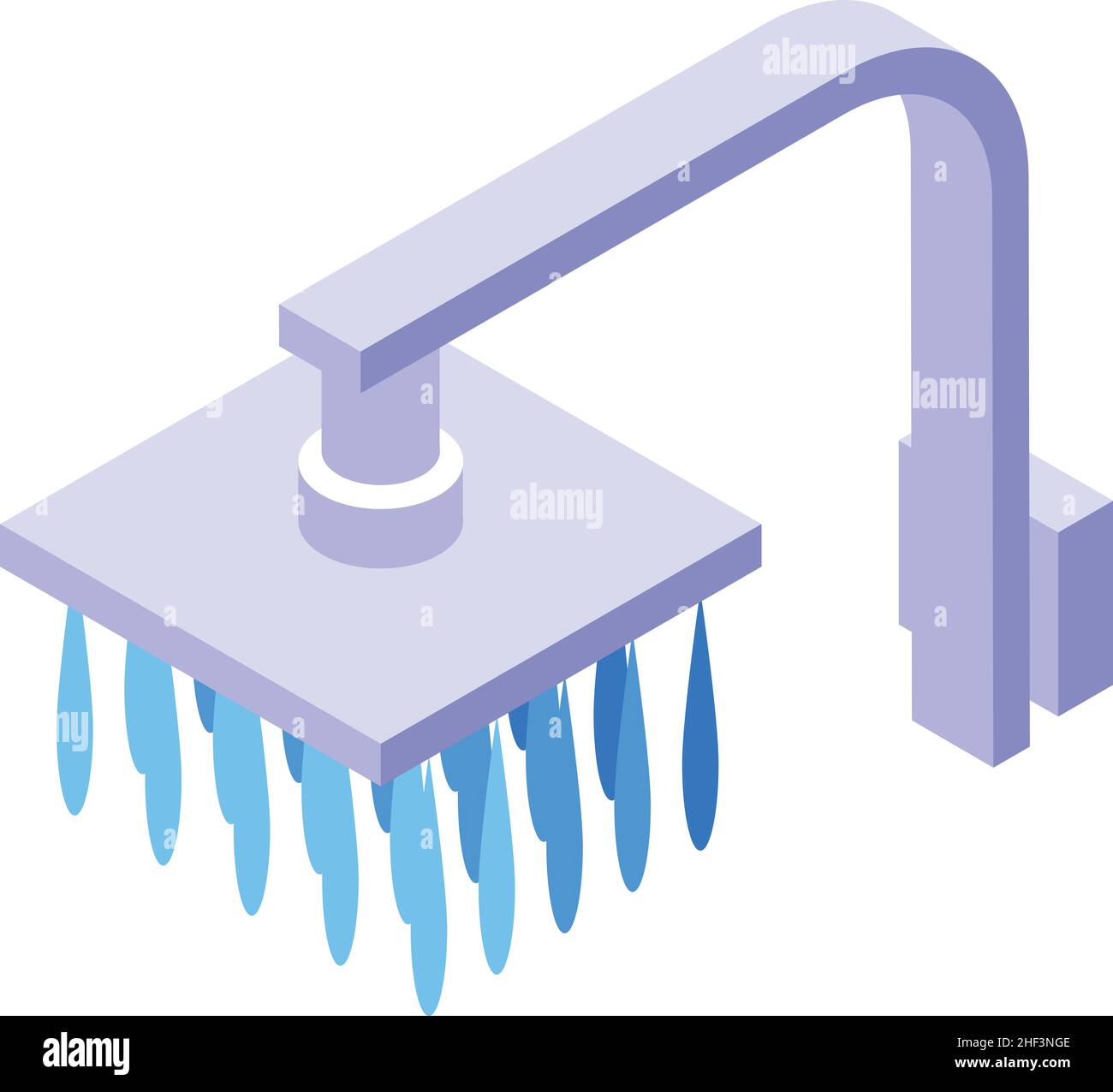 Shower head icon isometric vector. Bathroom water. Bath spray Stock ...