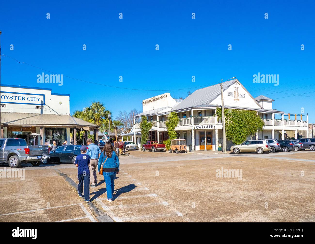 Downtown area of Apalachicola in the panhandle or forgotten coast area ...