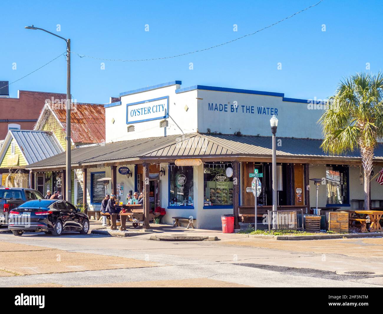 Downtown area of Apalachicola in the panhandle or forgotten coast area ...