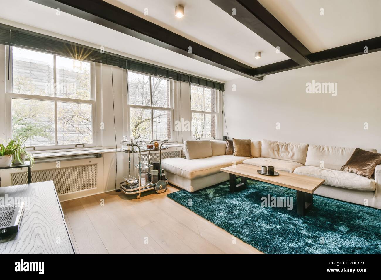 Interior of a beautiful living room. Modern and luxury house design ...