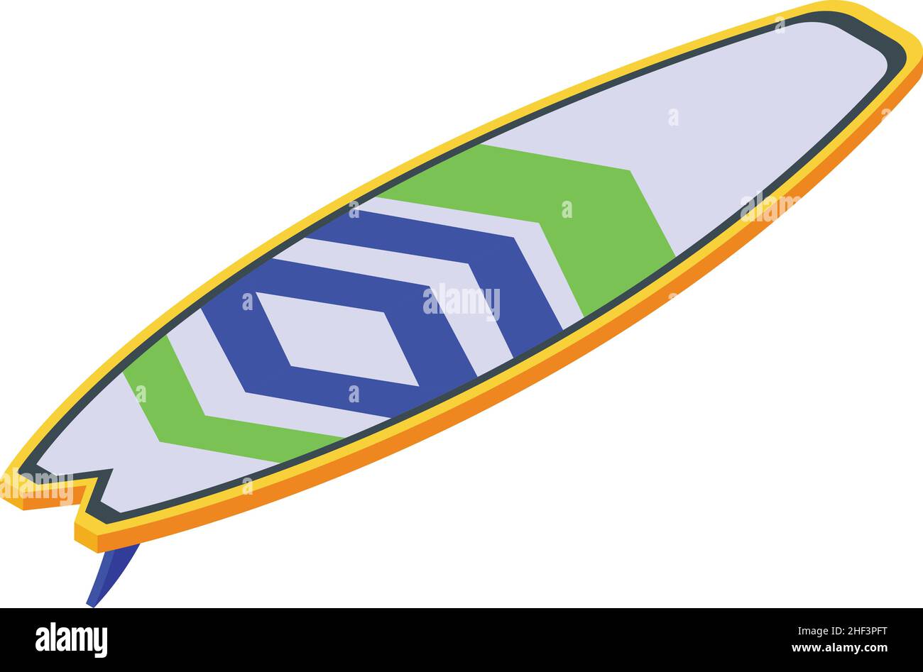 Surf board icon isometric vector. Sea vacation. Holiday coast Stock ...