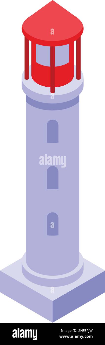 Coast lighthouse icon isometric vector. Sea beach. Travel city Stock ...