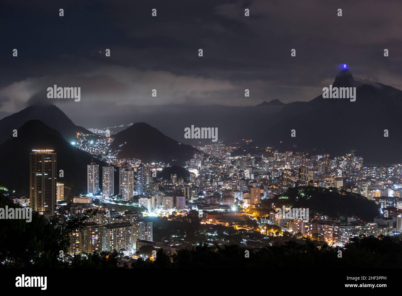 night view from the top of urca hill in Rio de Janeiro Stock Photo - Alamy