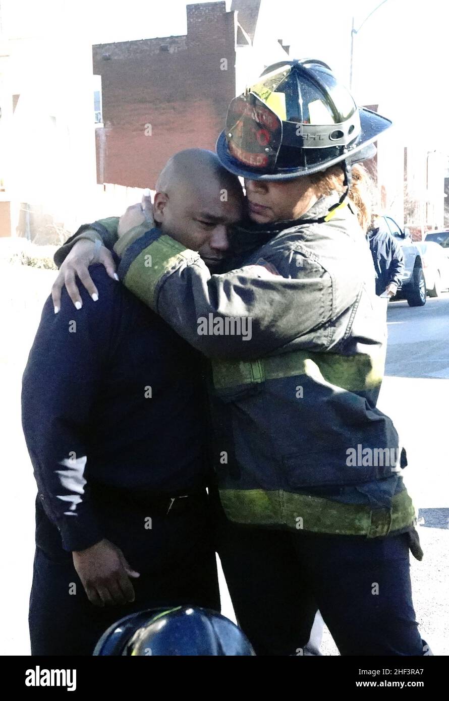 St. Louis, United States. 13th Jan, 2022. St. Louis firefighters ...