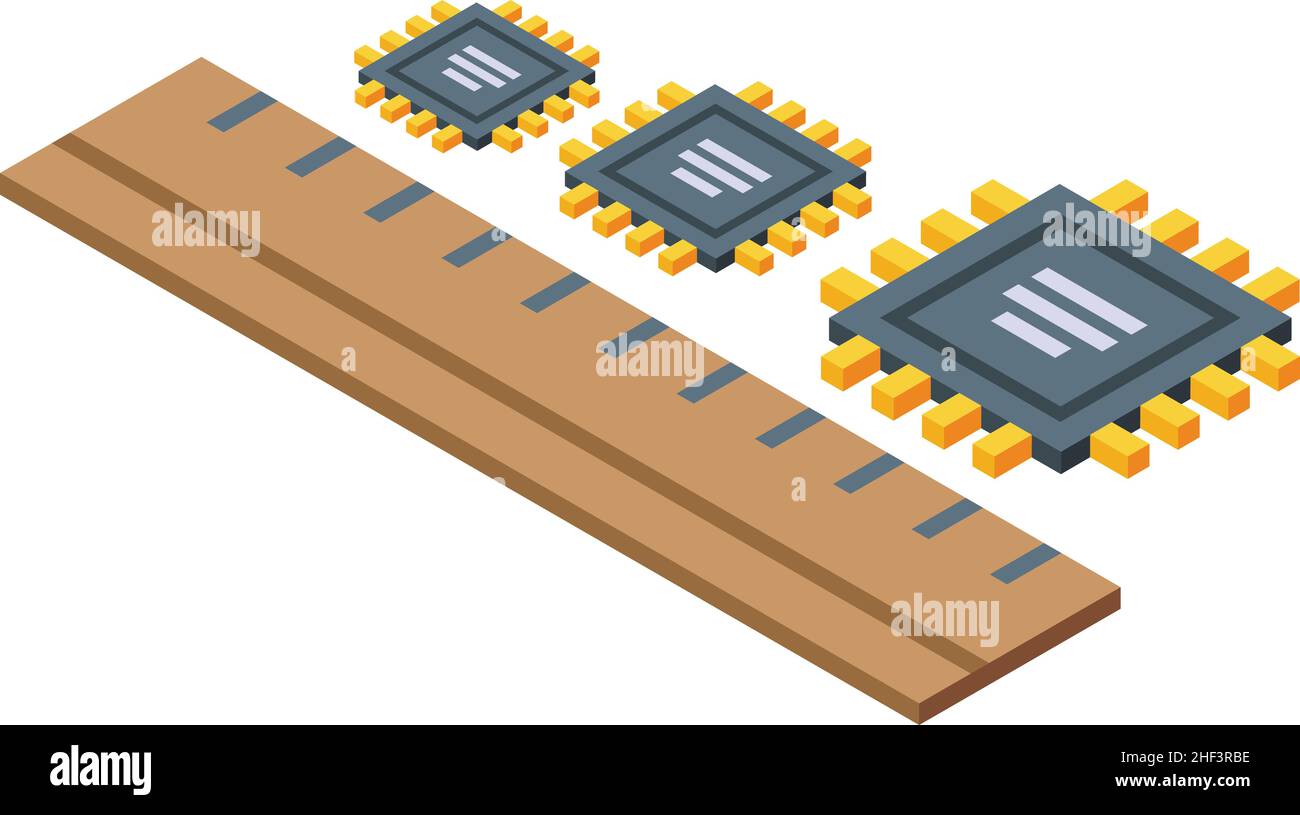 Processor insight icon isometric vector. Business idea. Digital data ...