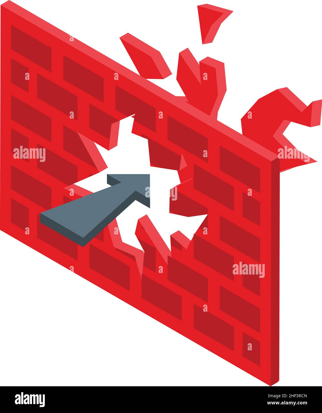 Insight brick wall icon isometric vector. Digital idea. Bulb think ...