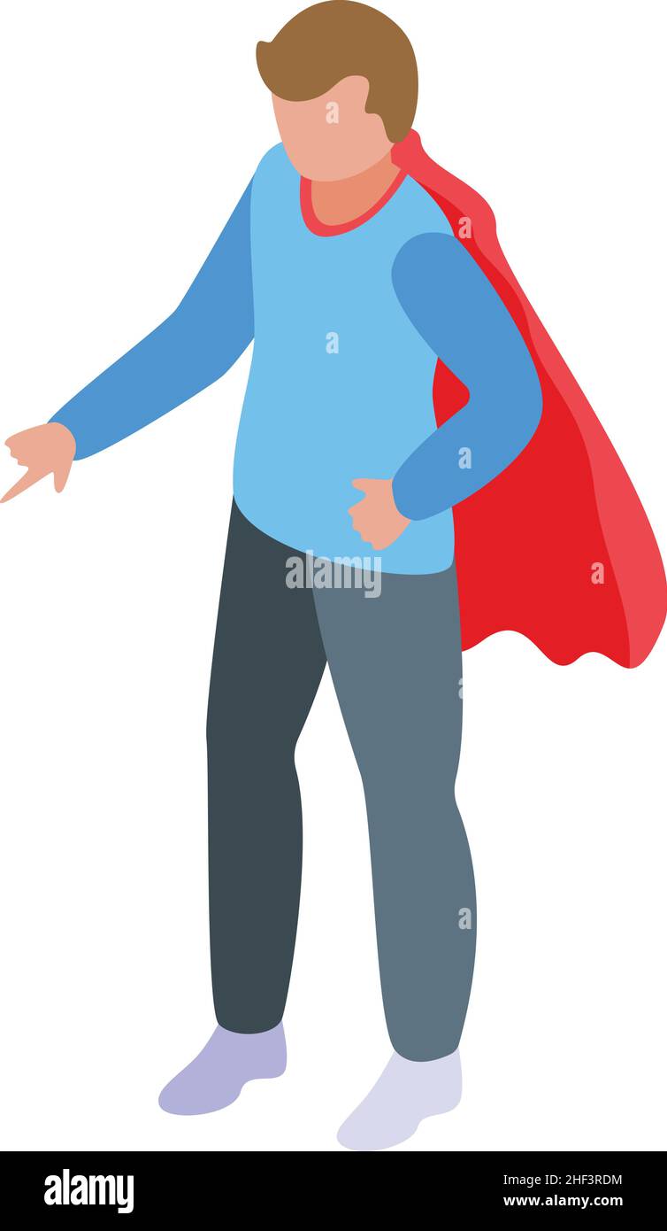 Superhero insight icon isometric vector. Business idea. Digital data ...