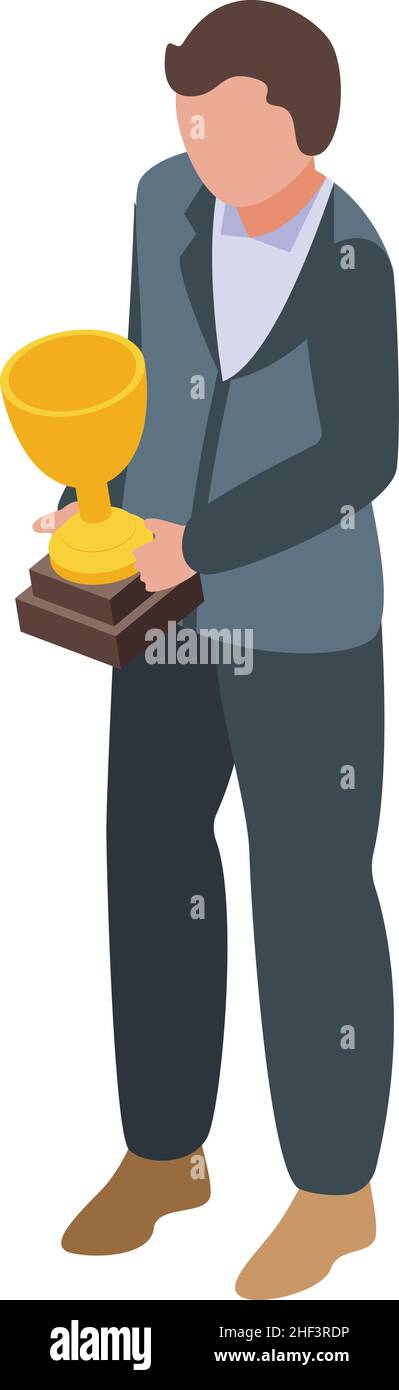 Business champion icon isometric vector. Insight idea. Digital solution ...