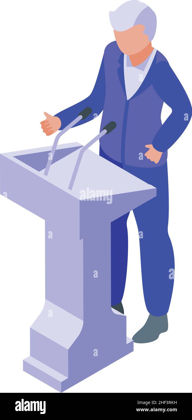 Vote character icon isometric vector. Booth election. People democracy ...