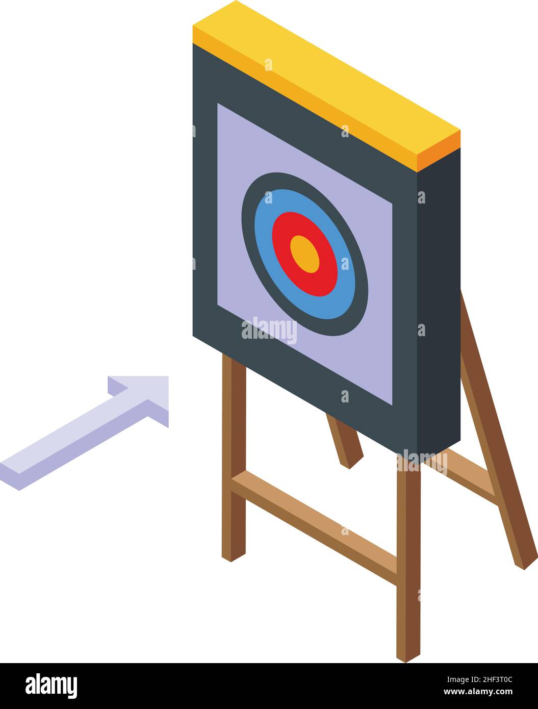 Archery target icon isometric vector. Arrow competition. Sport bow ...