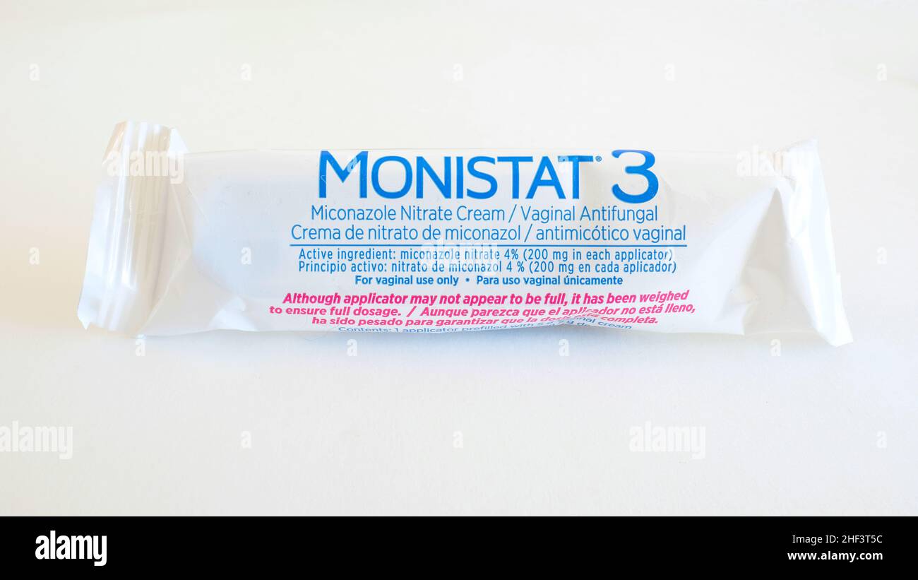Single prefilled Monistat 3 vaginal anitfungal miconazole nitrate cream ...