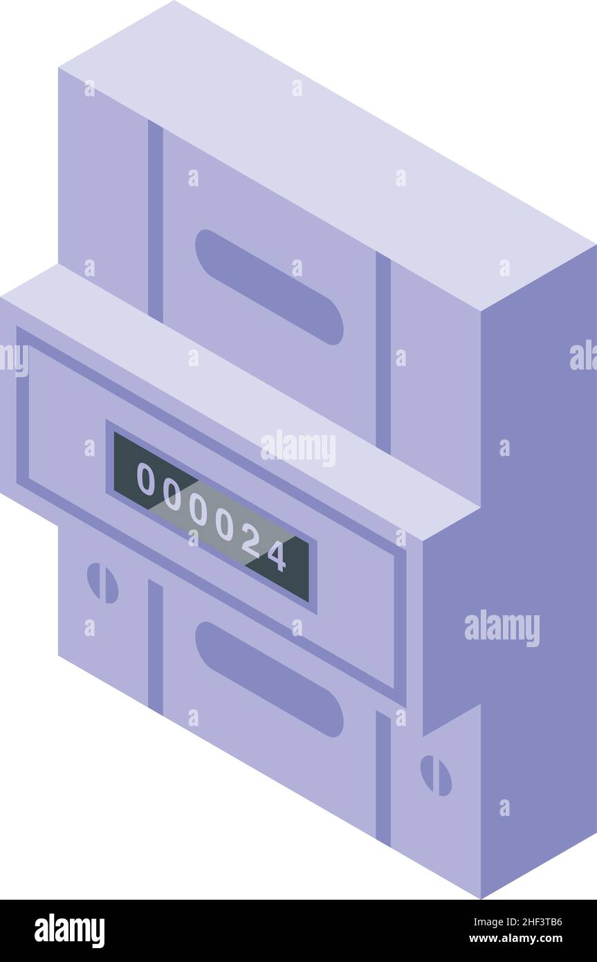 Electric counter icon isometric vector. Solar energy. Sun system Stock ...