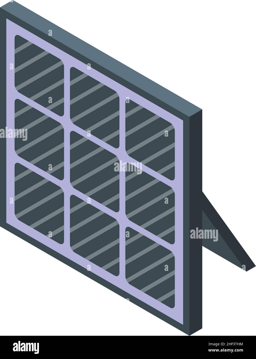 Ground solar panel icon isometric vector. Electric system. Sun system ...