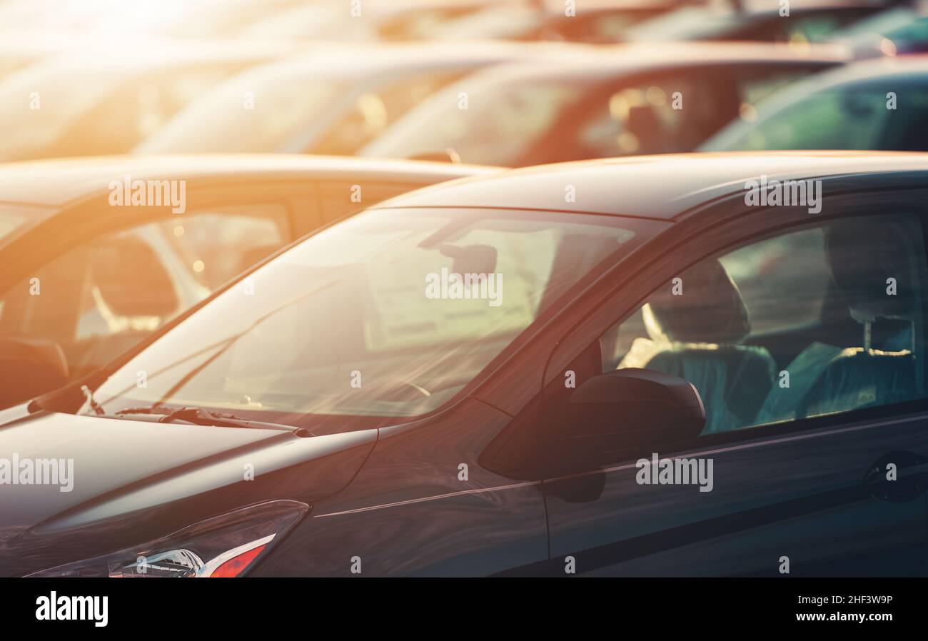 New Cars Shortage in Automotive Factories. Unfinished Vehicles Awaiting ...