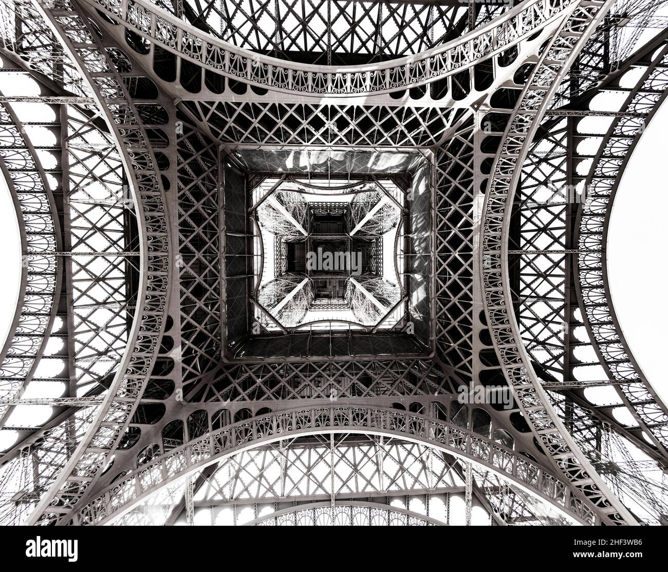 abstract view of details of Eiffel Tower in Paris, France Stock Photo ...