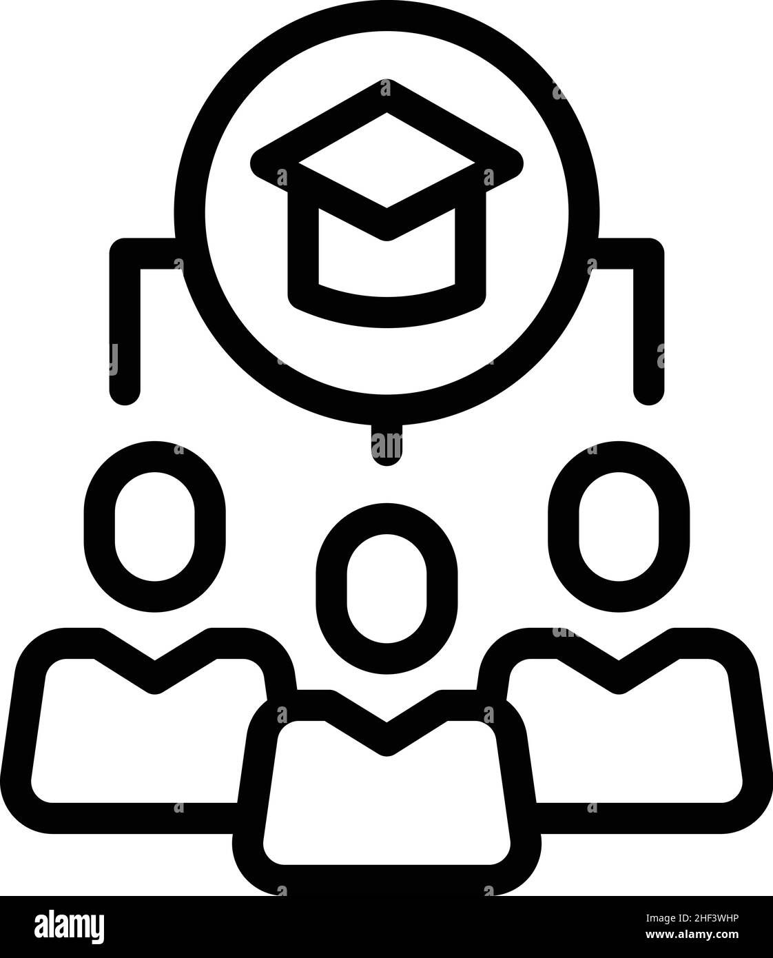 Online learning group icon outline vector. Training system. Business ...