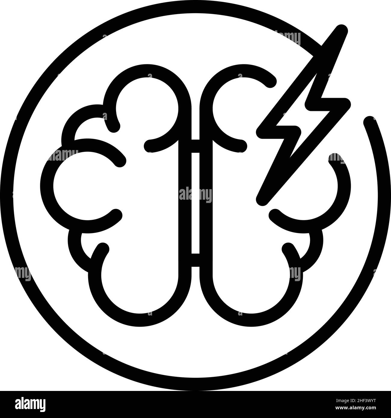 Brainstorming icon outline vector. Critical thinking. Mind think Stock ...