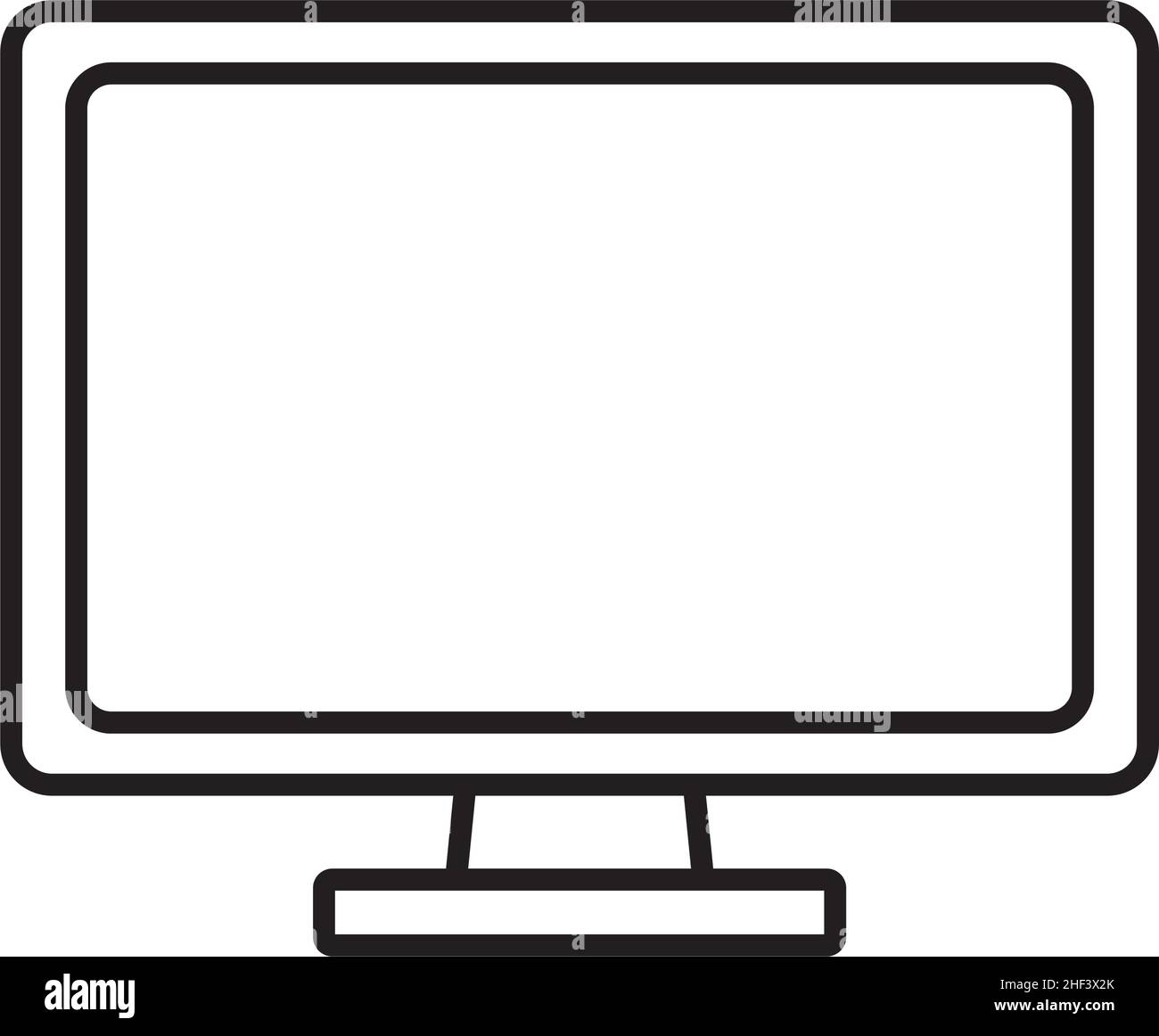 computer monitor on white background Stock Vector Image & Art - Alamy