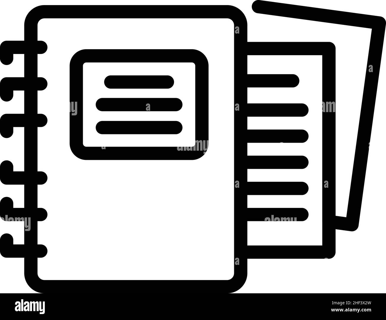 School notebook icon outline vector. Elearning team. Online education ...
