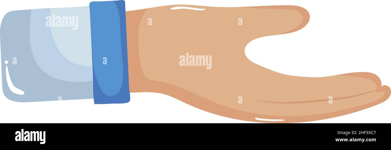 cartoon receiving hand icon on white background Stock Vector Image ...