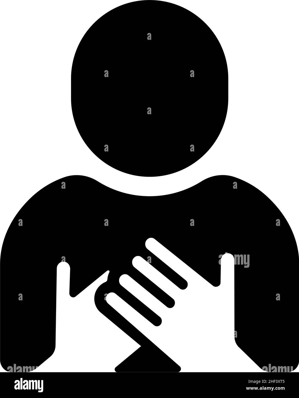 Silhouette person vector icon illustration | sympathy, compassion, care ...