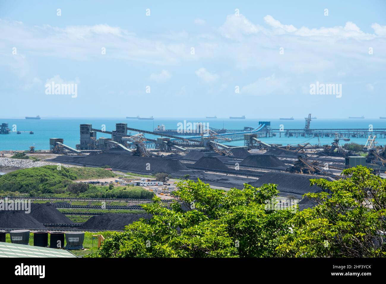 Two coal terminals at the port, Hay Point Coal Terminal (HPCT) and ...