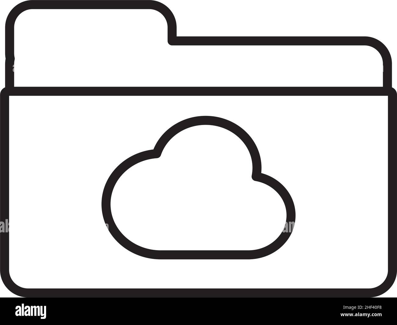 cloud storage folder over white background Stock Vector Image & Art - Alamy